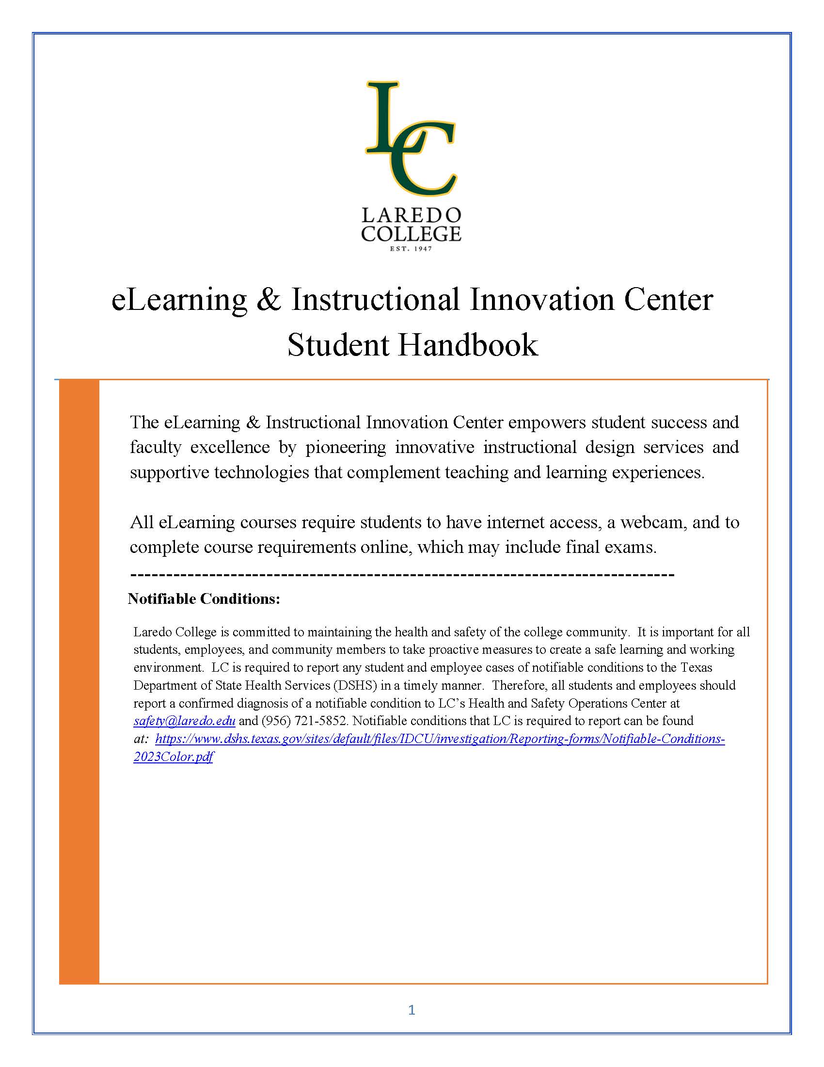 eLearning & Instructional Innovation Center Student Handbook