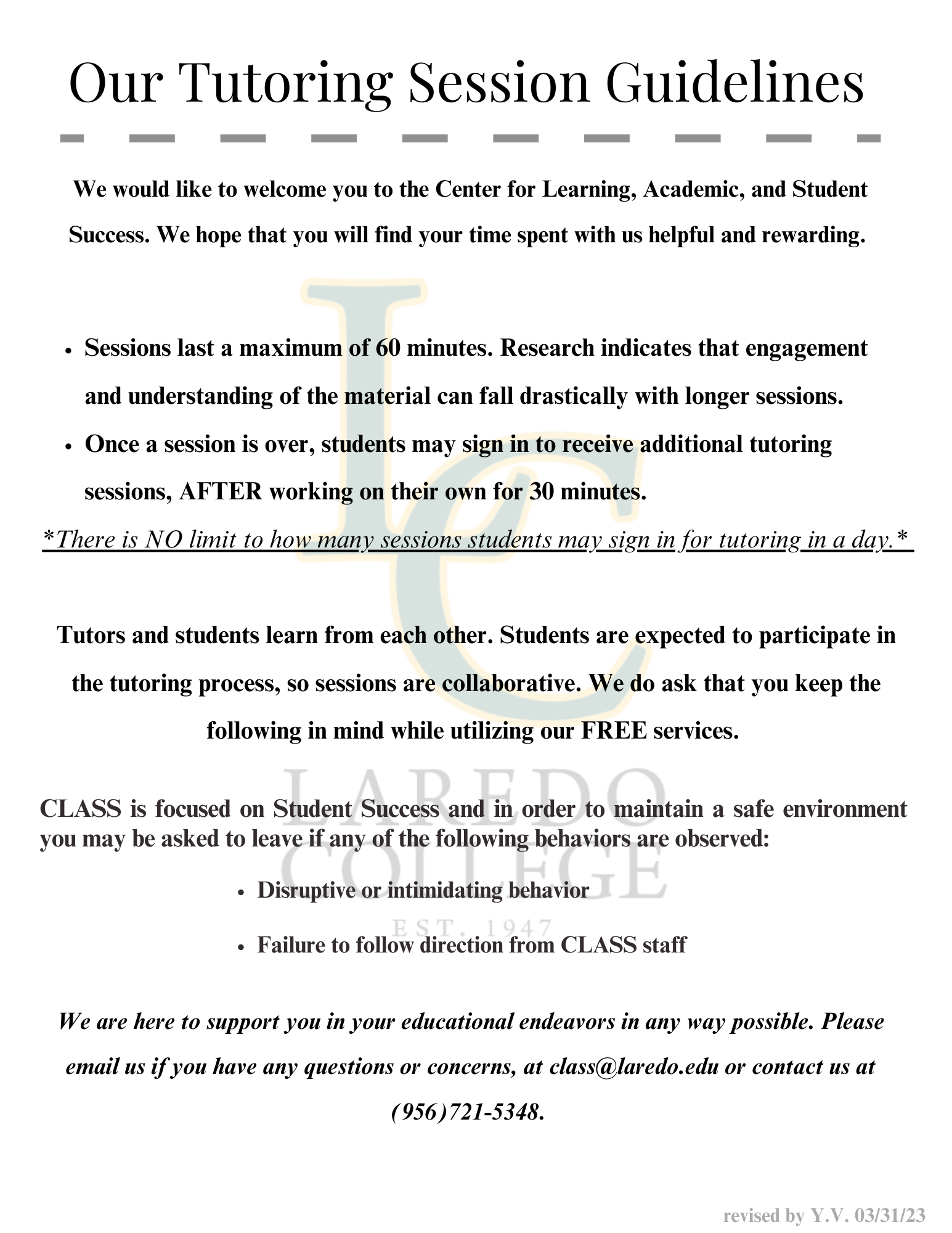 Center for Learning, Academic, and Student Success